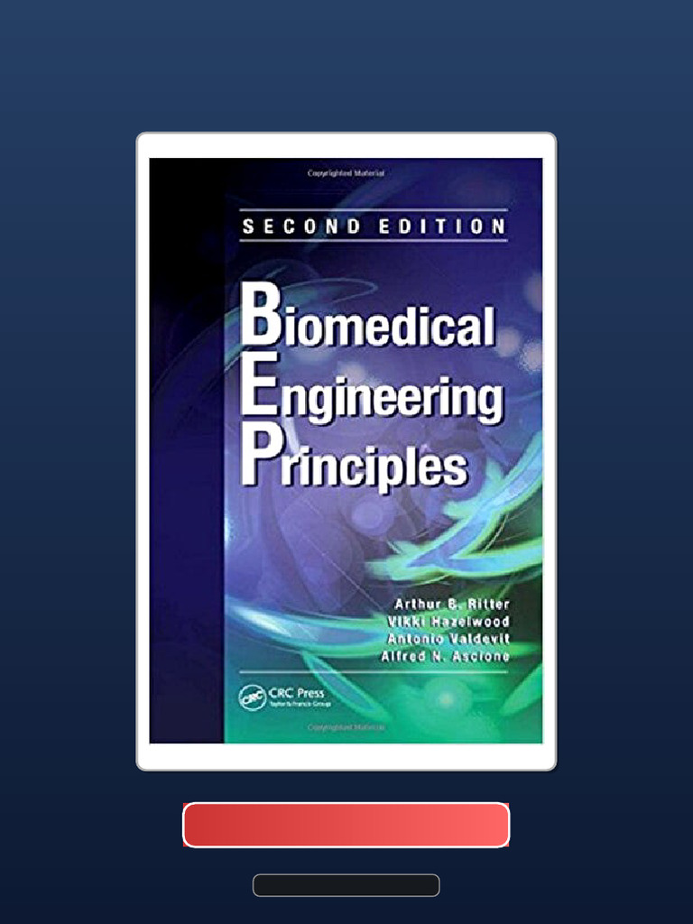 Biomedical Engineering Principles 2nd Ritter Digital Access | PDF ...
