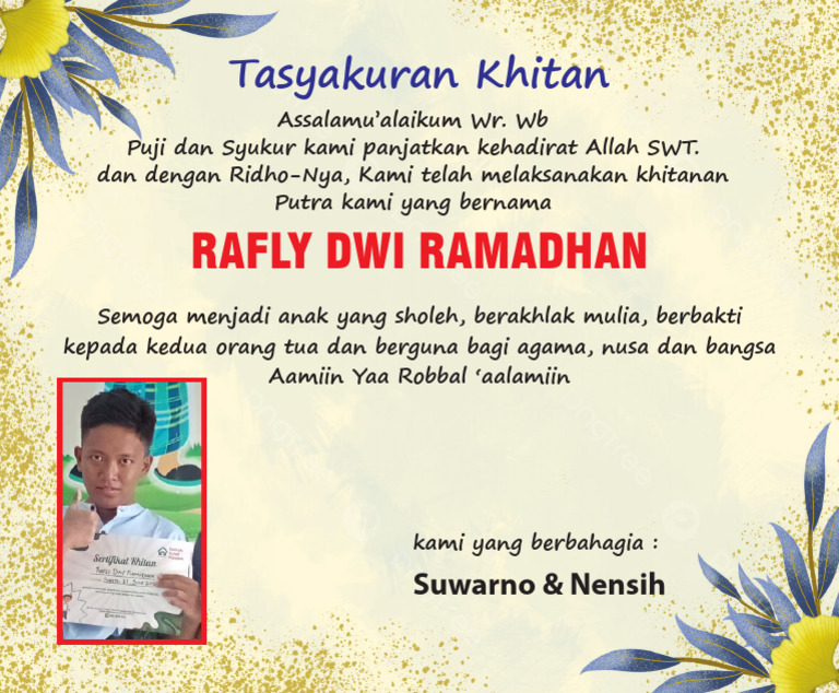 Tasyakuran Khitan Rafly | PDF