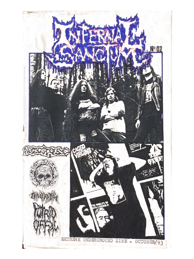 Infernal Sanctum Extreme Underground Zine N 2 Pelotas RS Out 1993 ...