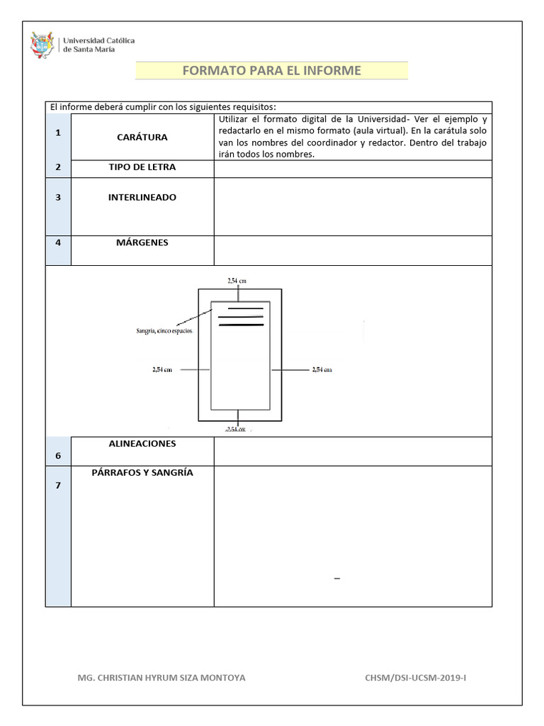 Formato para El Informe | PDF