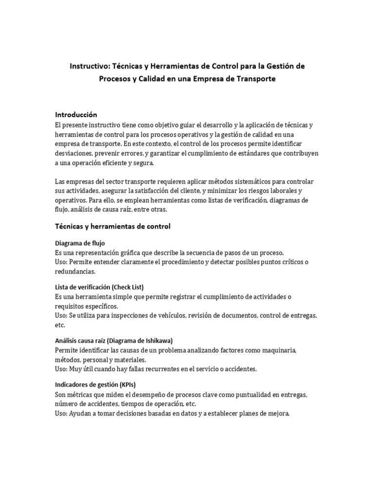 Evidencia Instructivo Técnicas y Herramientas de Control. GA8-260102027 ...