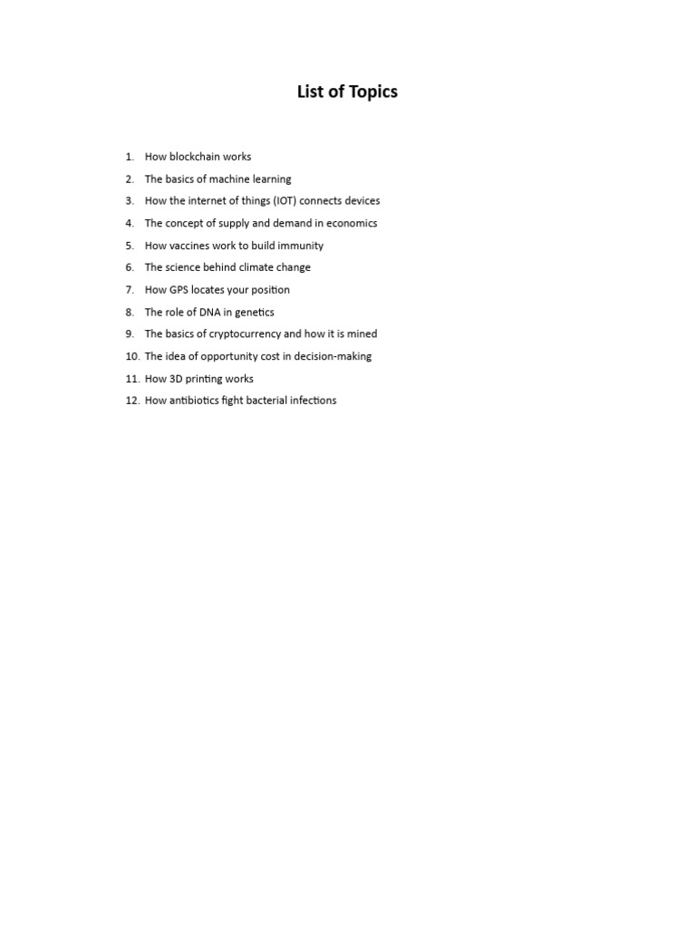 List of Topics - Communication | PDF