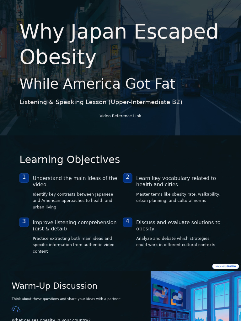 Why Japan Escaped Obesity | PDF | Obesity | Reading Comprehension