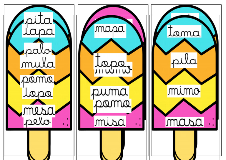 Paletas Con Silabas | PDF