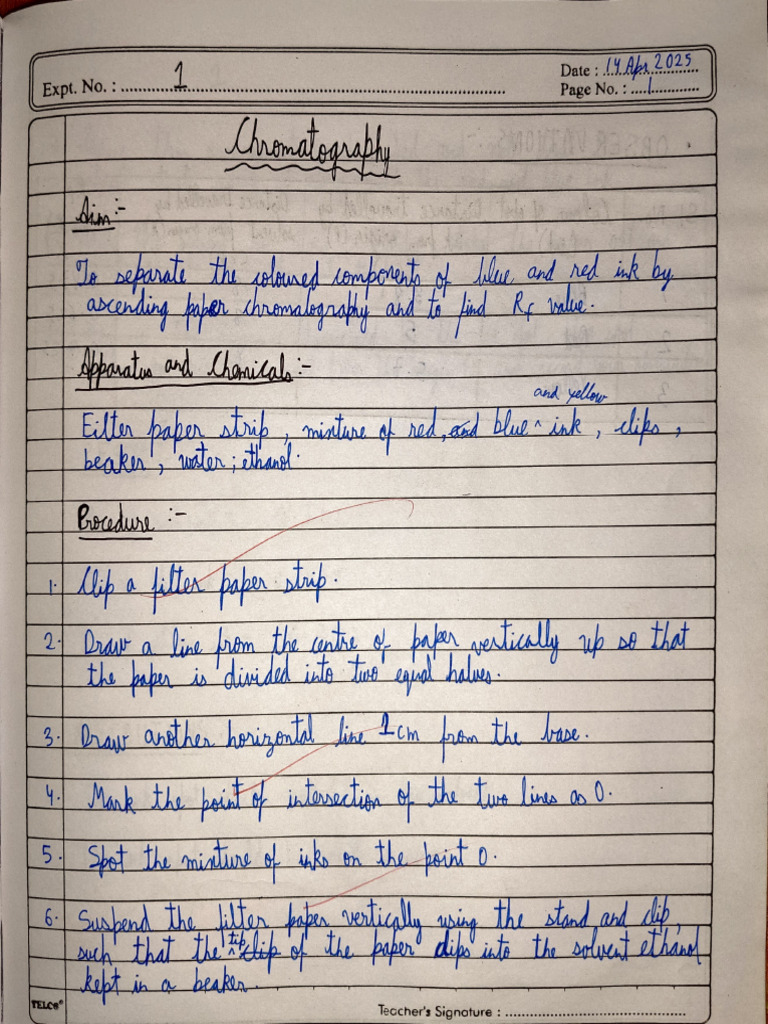 Chemistry Practical File | PDF