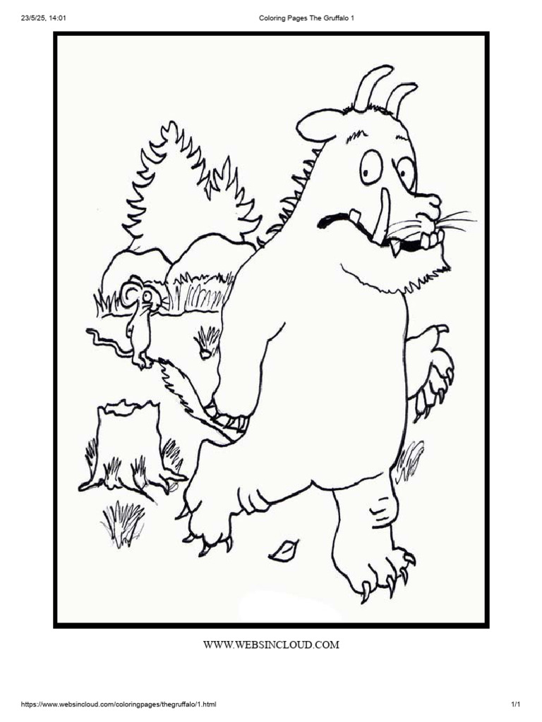 Coloring Pages The Gruffalo 1 | PDF