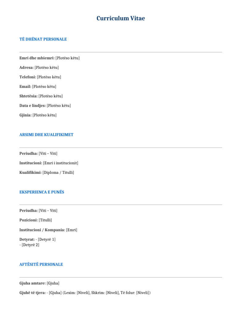 CV Model Scribd Stilizuar | PDF
