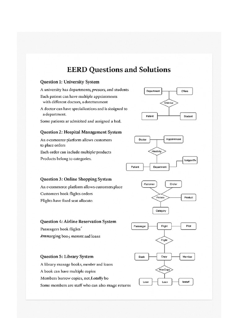 EERD Diagrams With Solutions | PDF