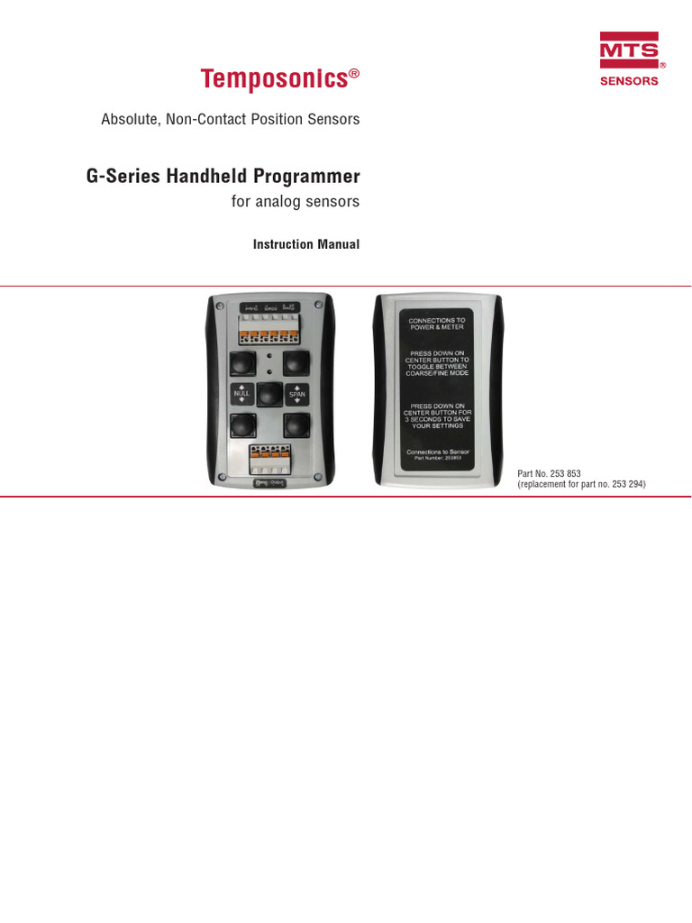 G-Serie Hand Programmer 09022010e | PDF | Sensor | Light Emitting Diode