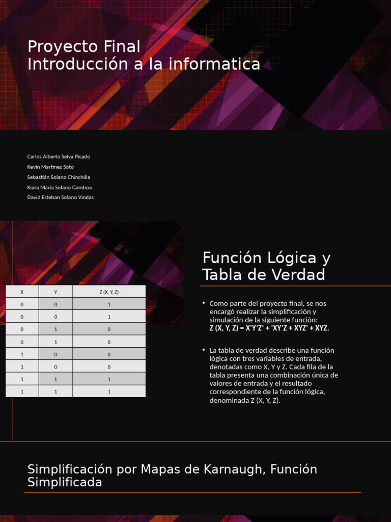 Presentación Proyecto Final | PDF | Matemáticas Aplicadas