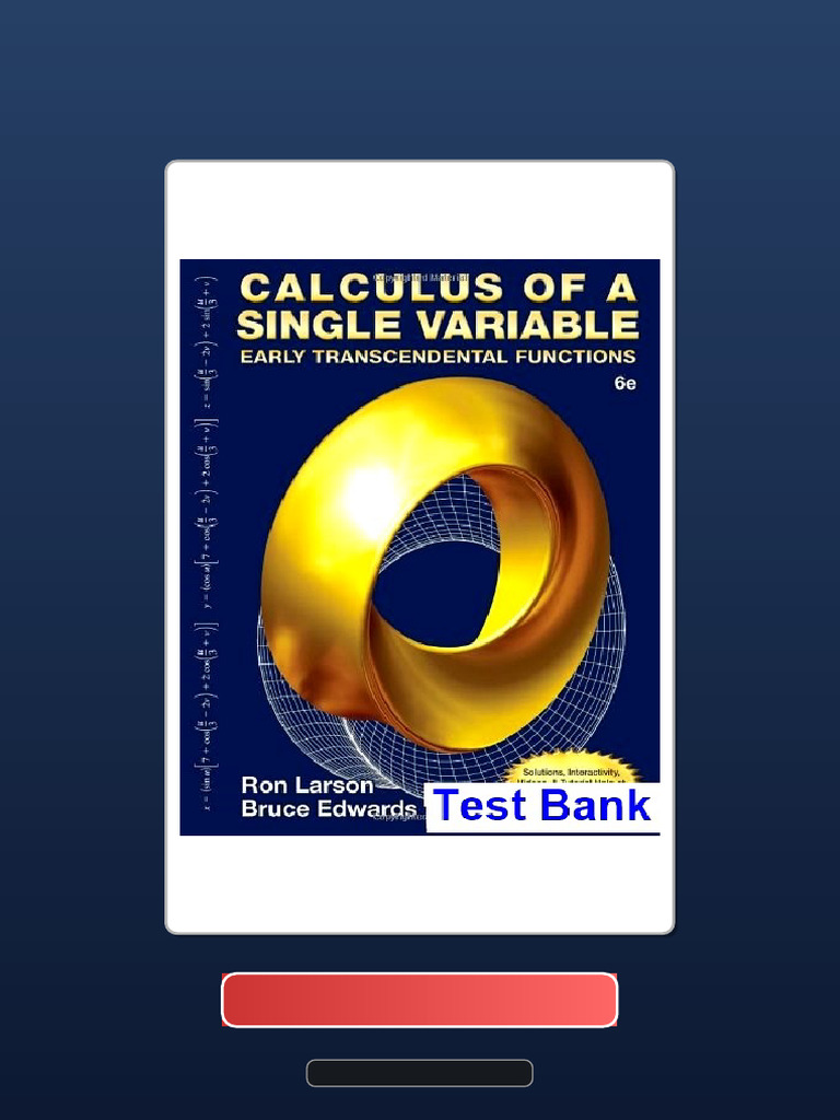 Complete Bundle Calculus of A Single Variable Early Transcendental Functions 6th Edition Larson ...