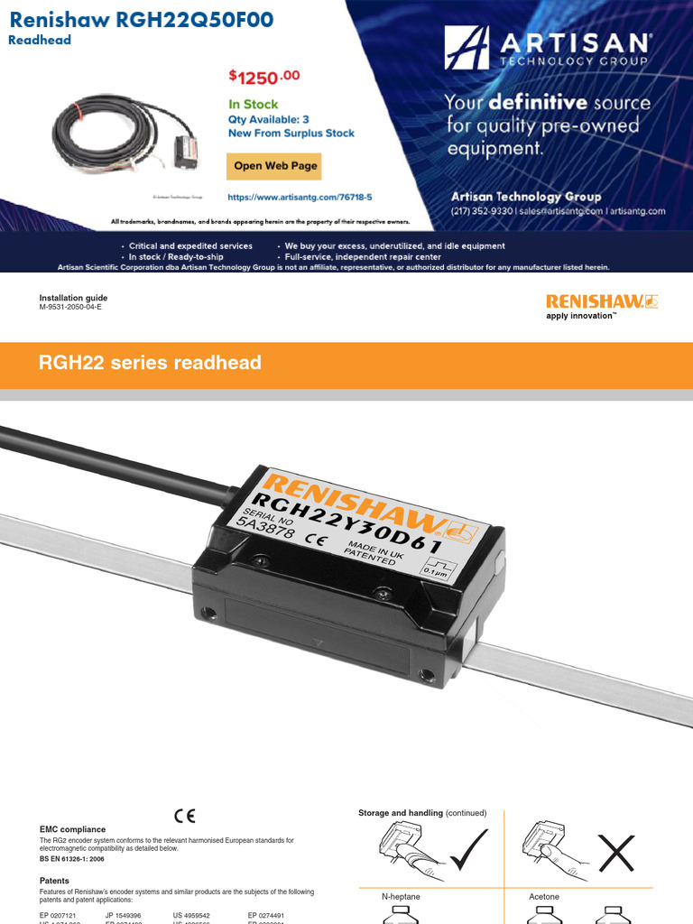 Renishaw RGH22 Series Install | PDF