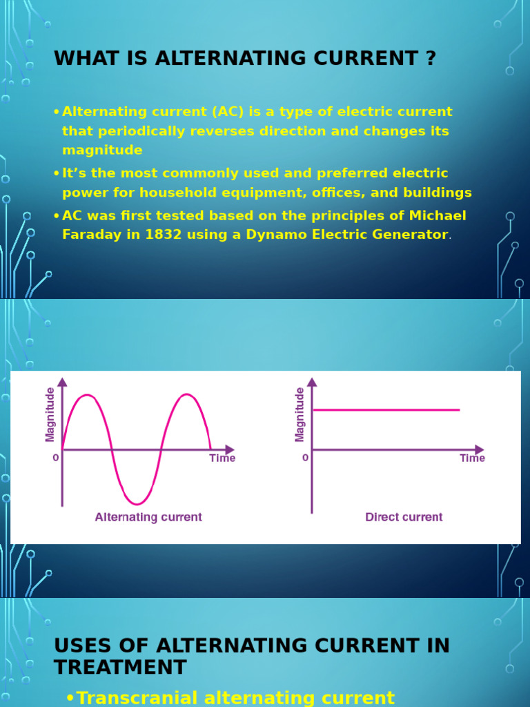 AC vs. DC Current in Medical Treatments | PDF | Alternating Current ...