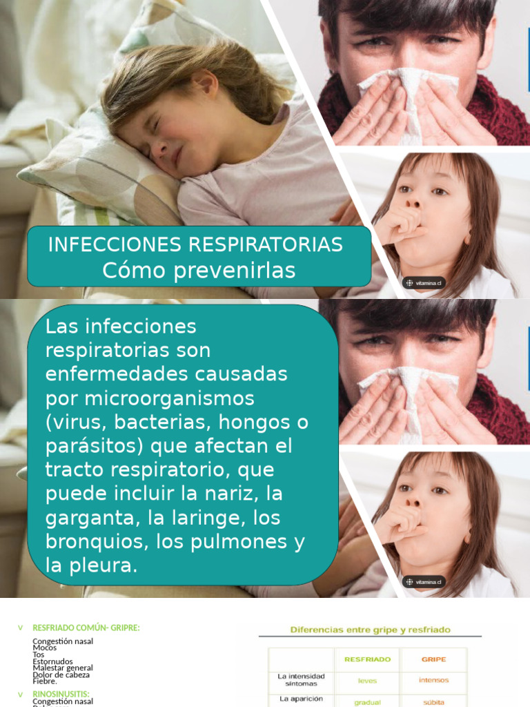 Charla de Infecciones Respiratorias Slid | PDF | Resfriado comun | Inmunología