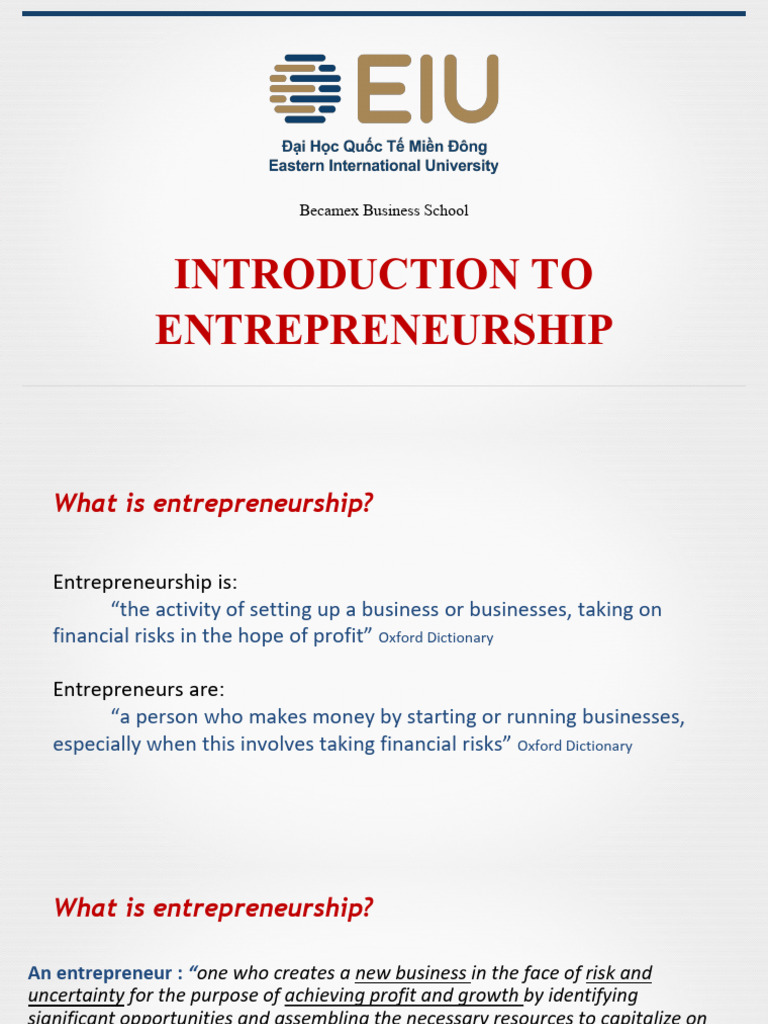 BUS 357 Introduction To Entrepreneurship - Full | PDF ...