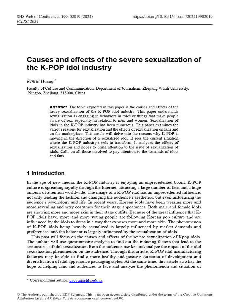 Causes and Effects of The Severe Sexualization of | PDF | Masculinity ...