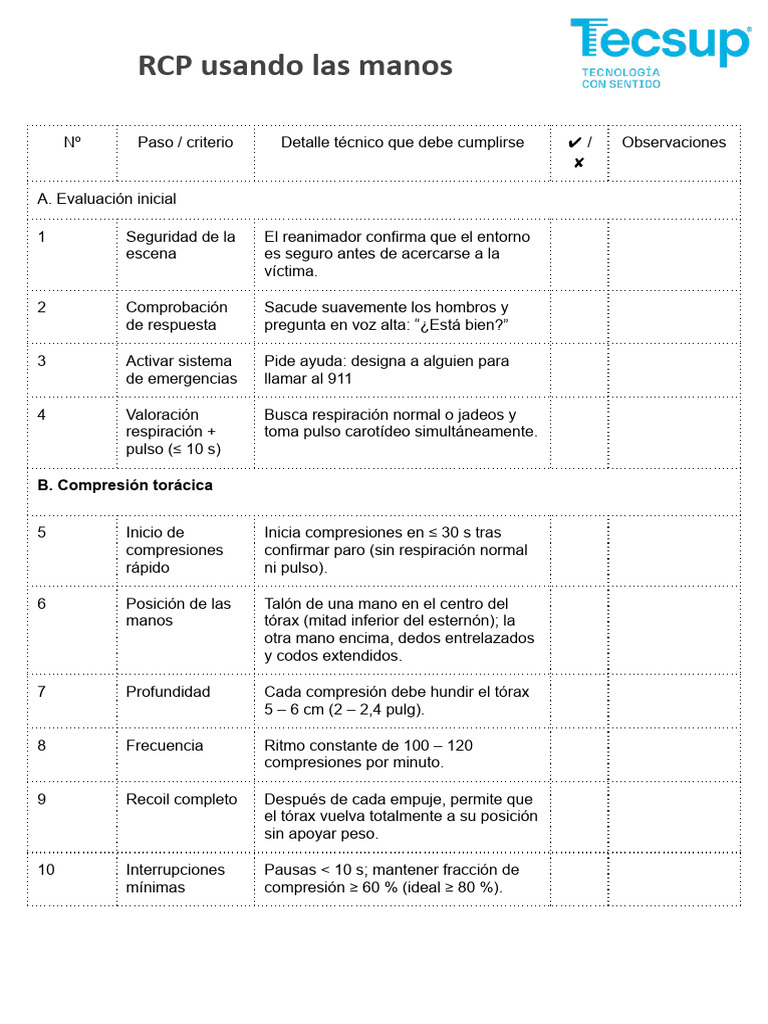 Check List RCP | PDF