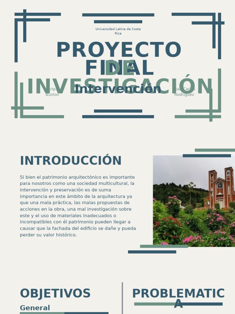 Presentación Proyecto Final | PDF | Patrimonio cultural | Acero