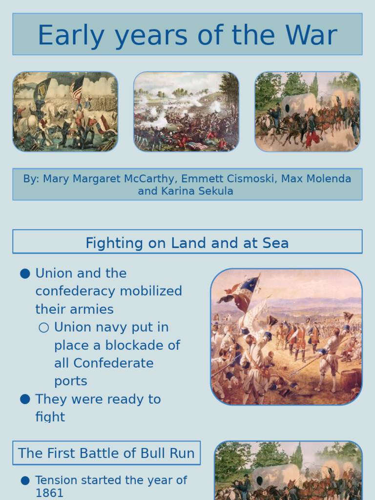 Key Events of Early Civil War Battles | PDF | Emancipation Proclamation ...