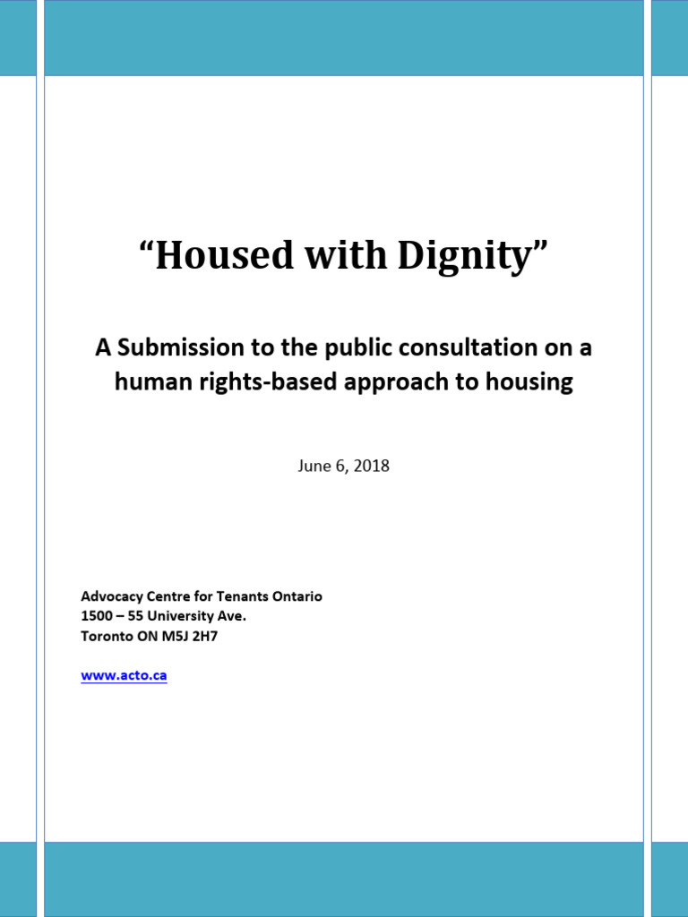 Human Rights in Canadian Housing Policy | PDF | Right To Housing ...