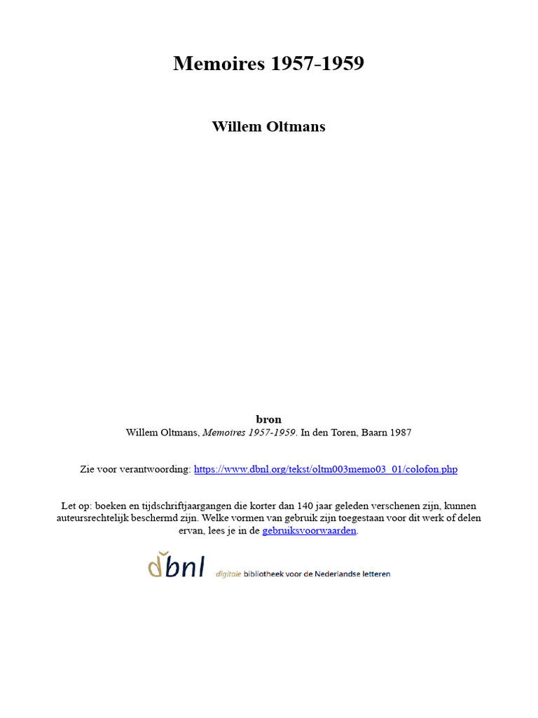 Oltmans 1957 Tot 1959 | PDF