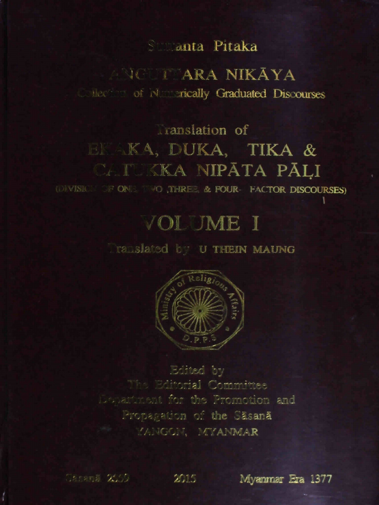 Anguttara Nikaya Vol 1 | PDF