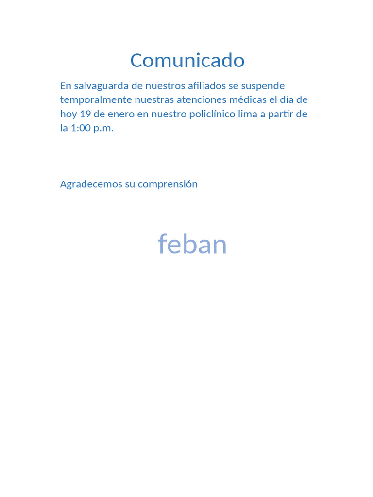 Comunicados | PDF