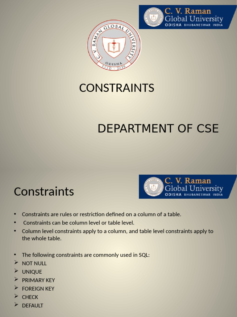 Constraints 2024 | PDF | Computer Data | Software Design