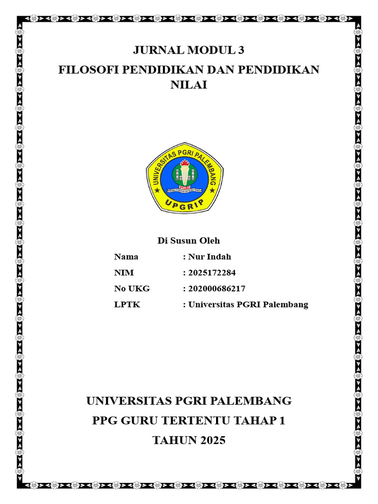 Filosofi Pendidikan dan Nilai 2025 | PDF