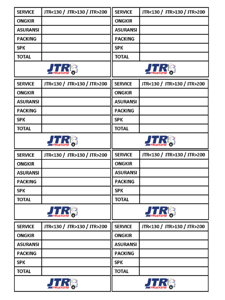 Form Estimasi JTR Motor | PDF