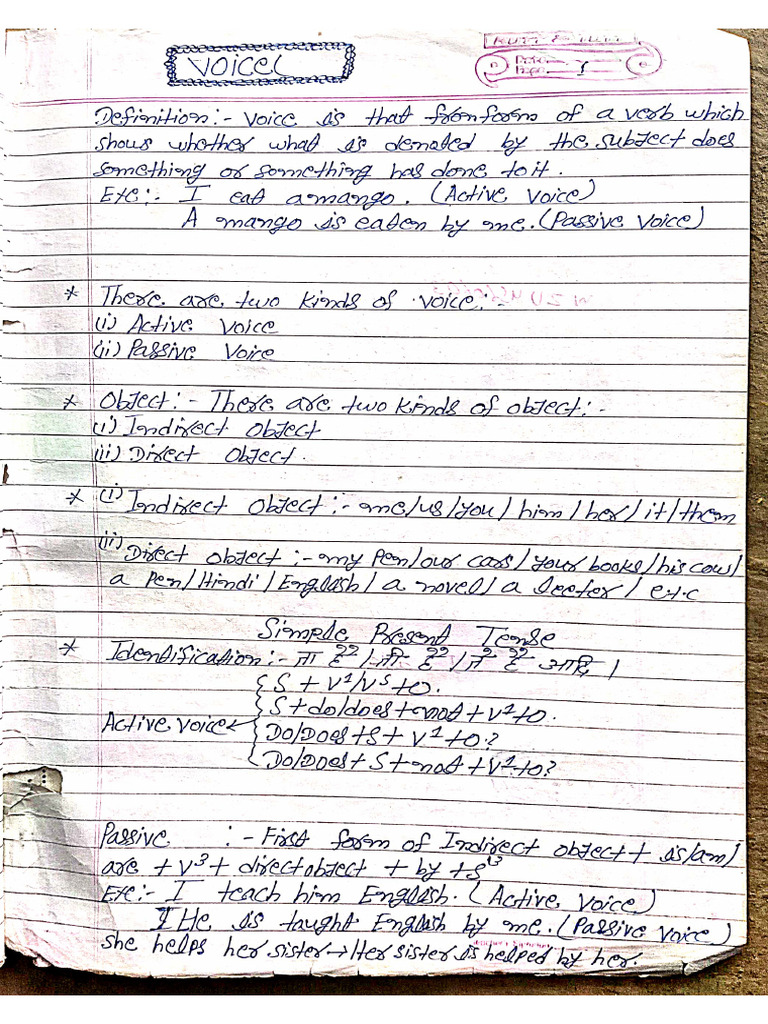 Simple Present Tense Voice | PDF