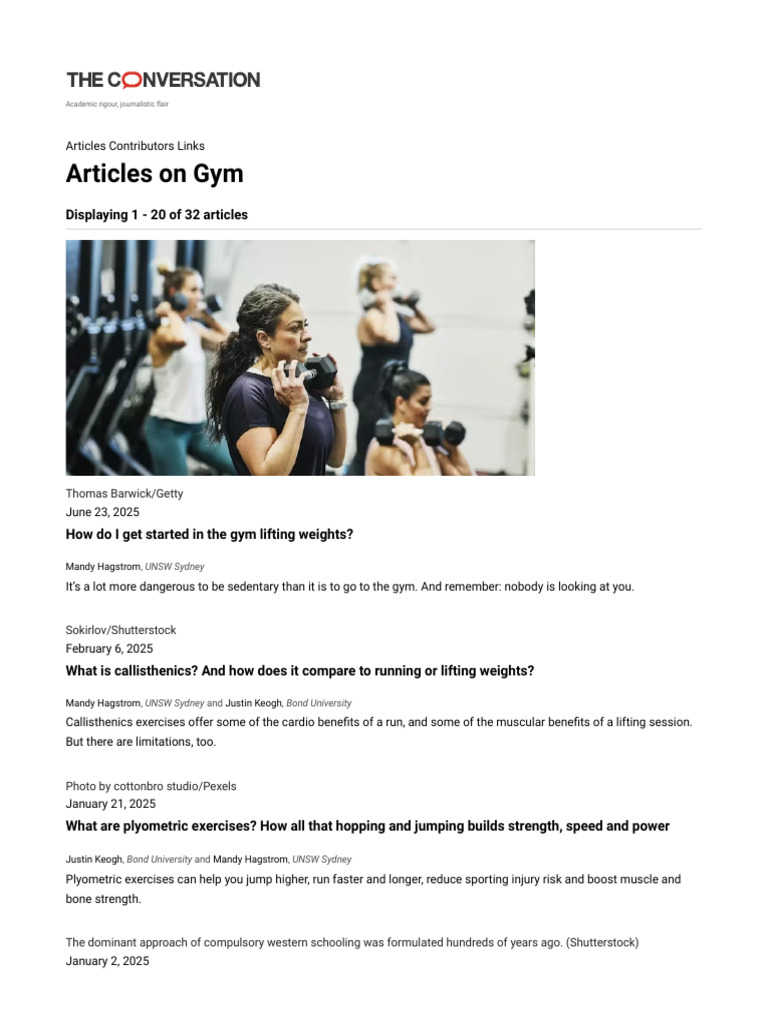 Gym - News, Research and Analysis - The Conversation - Page 1 | PDF ...