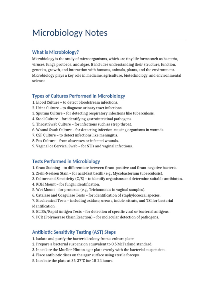 Essential Microbiology Study Guide | PDF