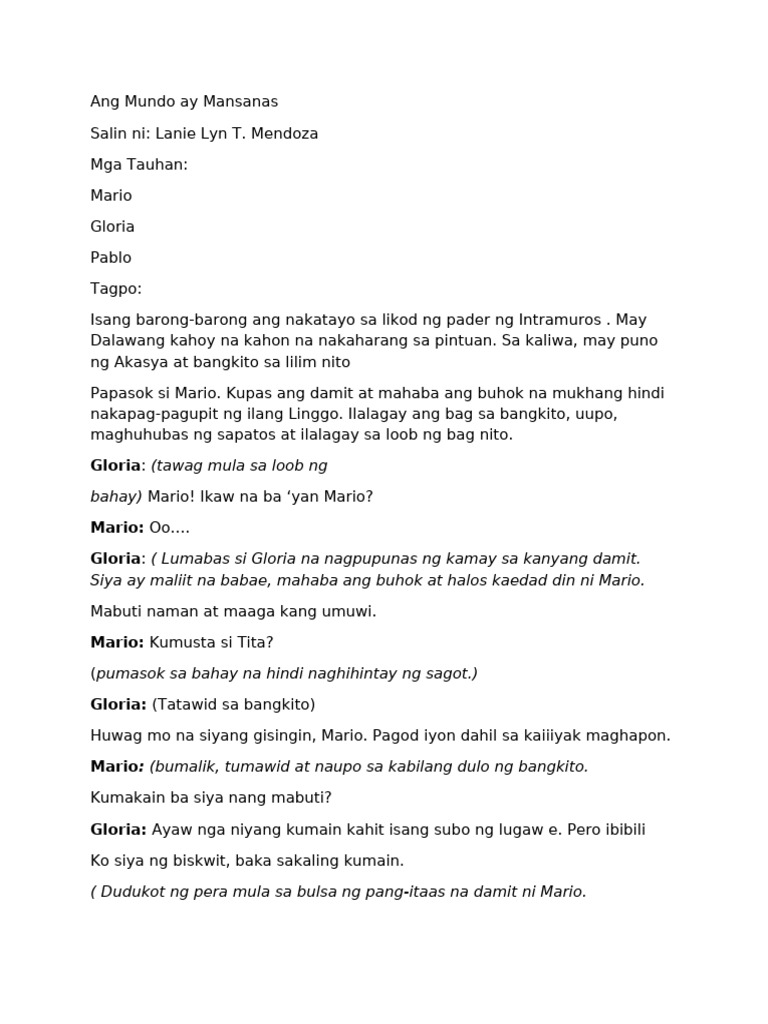 Ang Mundo Ay Mansanas | PDF