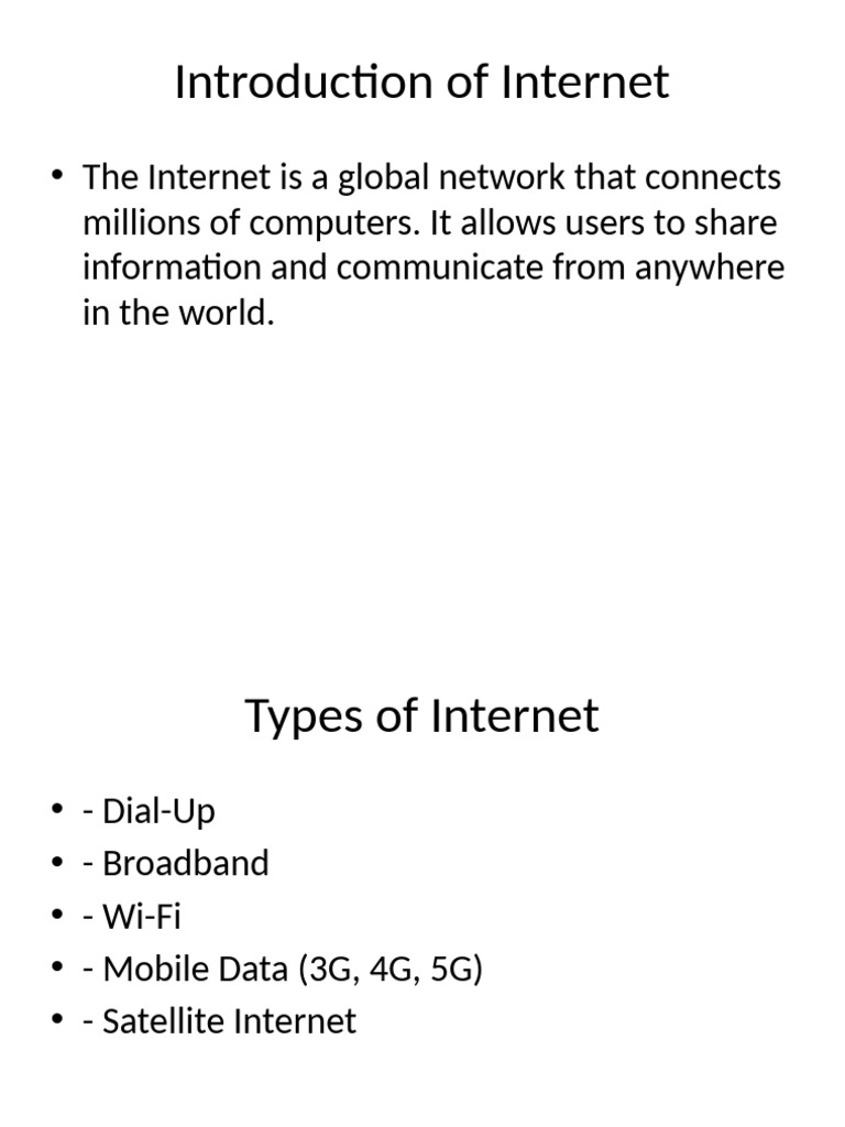 Overview of Internet for Students | PDF
