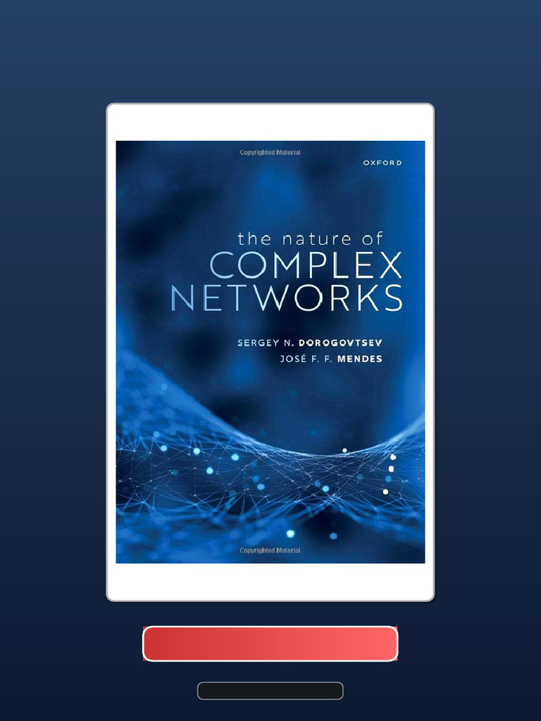 Complete Bundle The Nature of Complex Networks Sergey N Dorogovtsev HQ File | PDF | Statistical ...