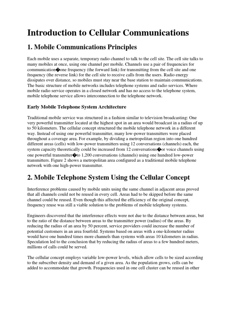 Introduction To Cellular Communications | PDF | Cellular Network | Code ...
