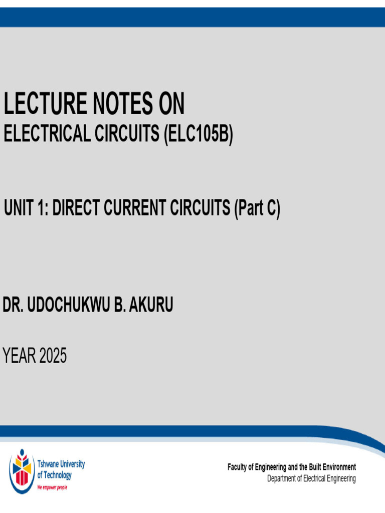 Unit1 DC Circuits Part C | PDF | Bipolar Junction Transistor ...