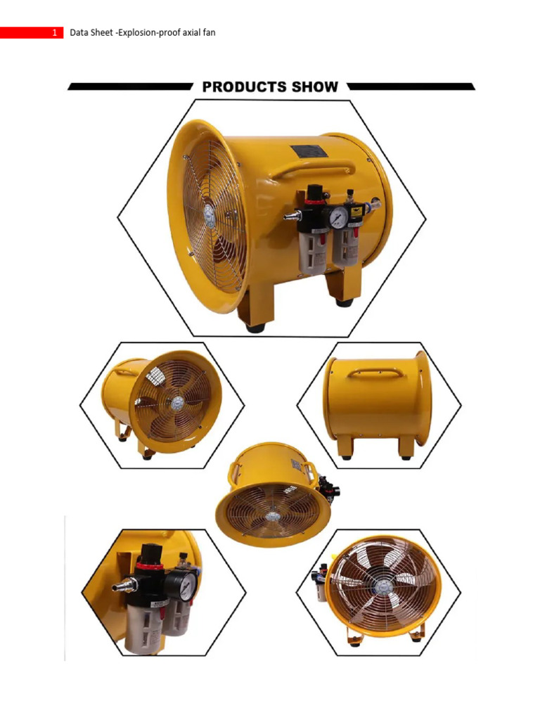 Explsion Proof Fan Data Sheet | PDF