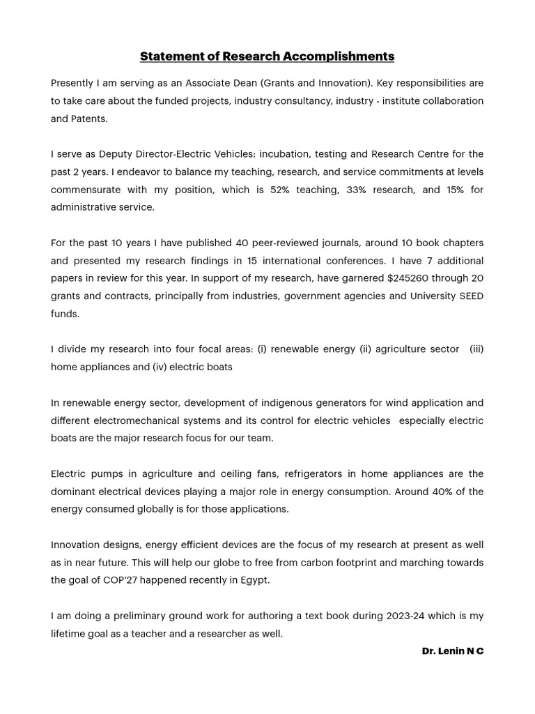 Research Accomplishments | PDF