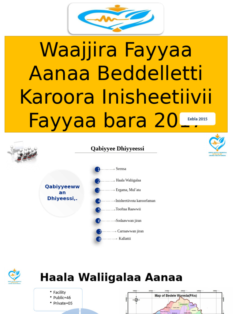 Karoora Inisheetivii Wajjira Fayyaa Aanaa Beddellee Bara 2016 2 | PDF