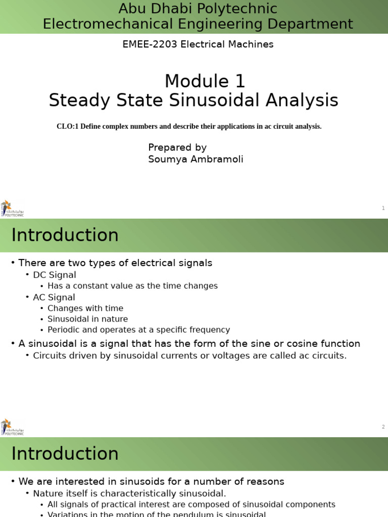 Module 1 - AC Circuits Analysis | PDF | Electrical Impedance | Sine Wave
