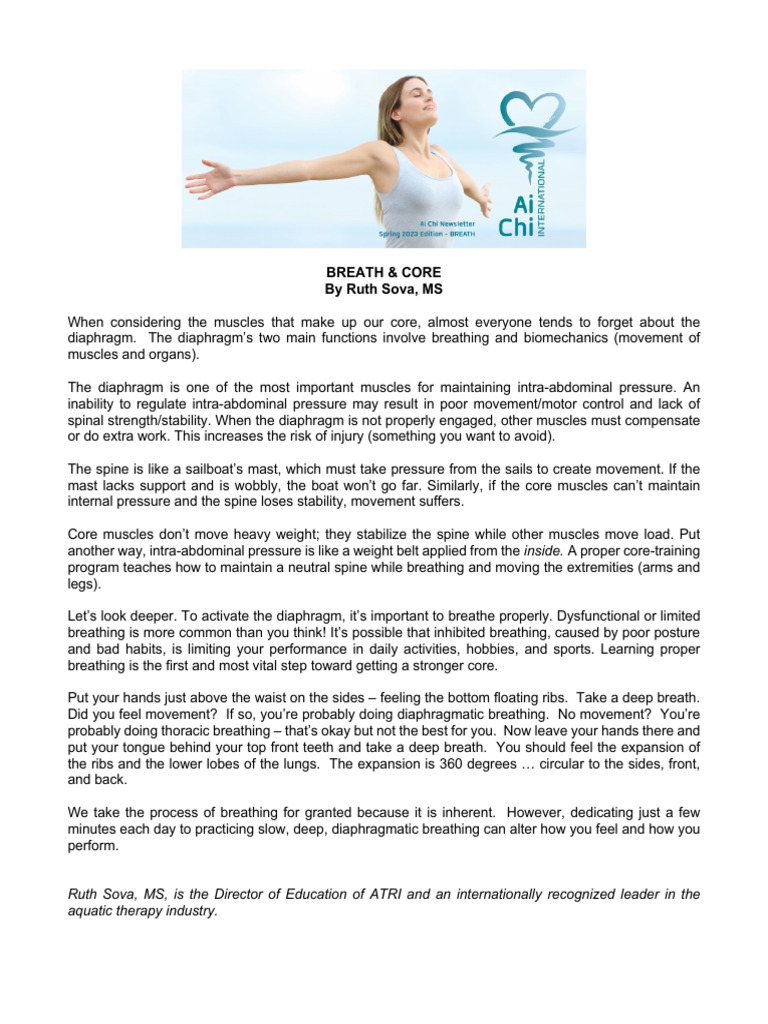 Client Handout AI Chi Newsletter - May25 | PDF | Breathing