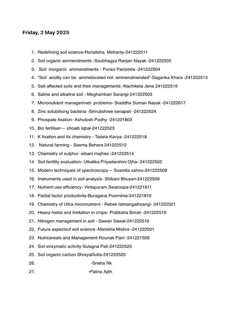 502 Topic List | PDF