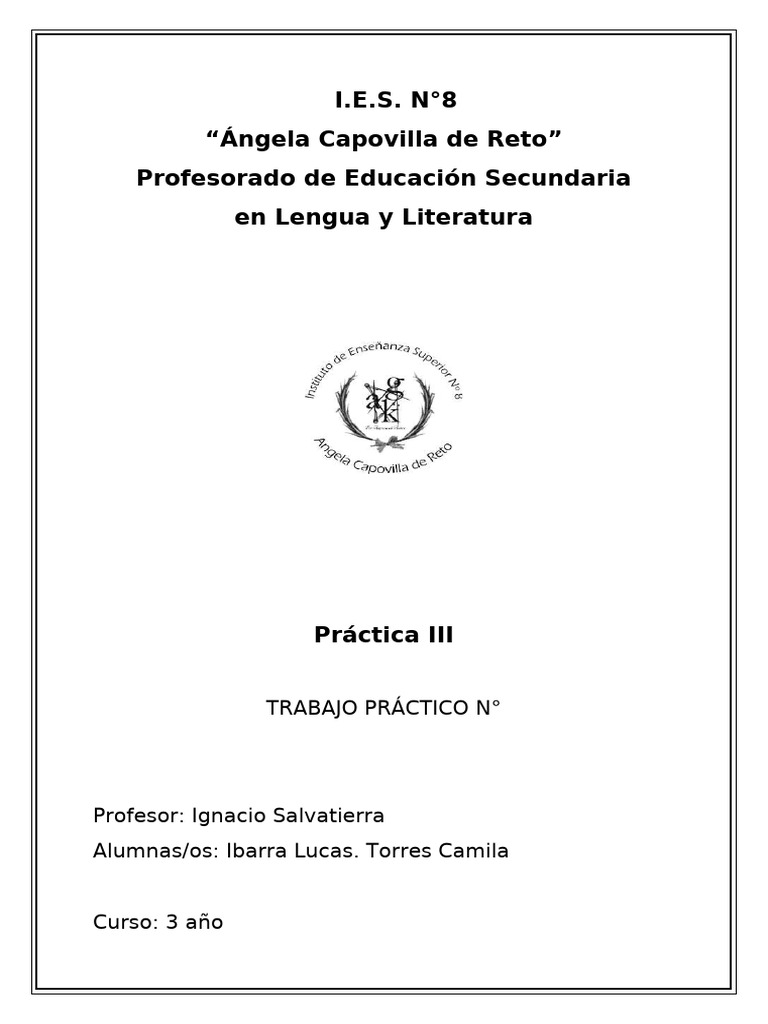 PIII TP2 IbarraLucas TorresCamila 2024 | PDF | Enseñando | Maestros