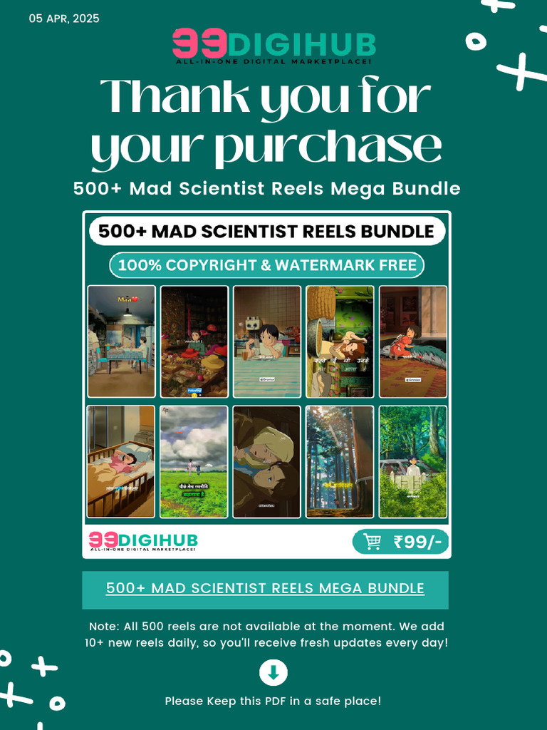 500+ Mad Scientist Reels Bundle | PDF
