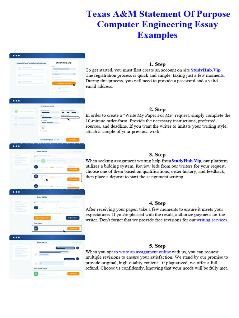 Texas AM Statement of Purpose Computer Engineering Essay Examples | PDF | Time Travel ...
