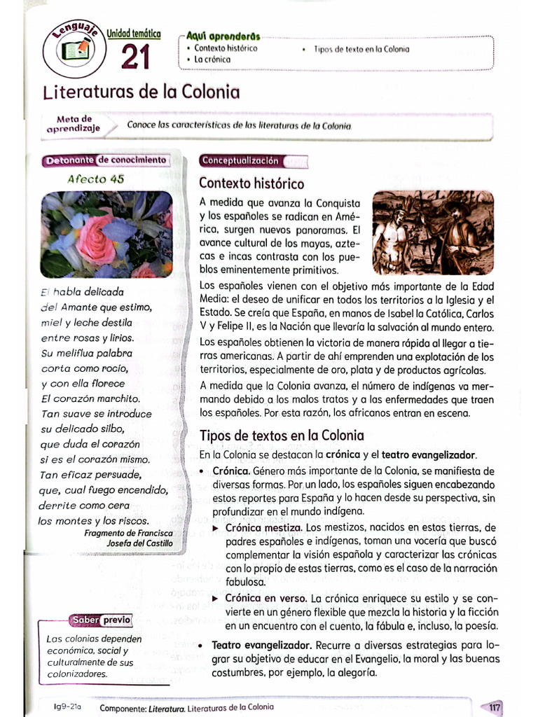 Literatura de La Colonia | PDF