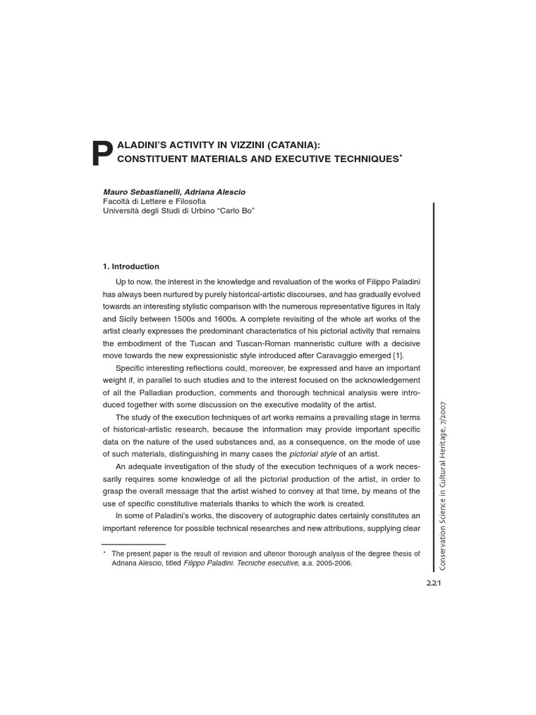 Attività Di Filippo Paladini A Vizzini | PDF | Textiles | Paintings