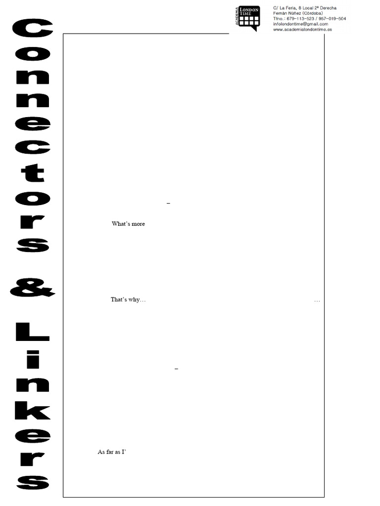 Connectors Linkers | PDF